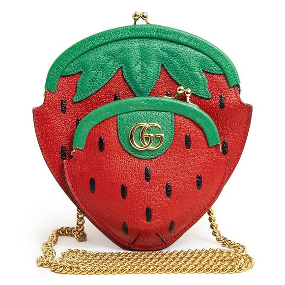 Gucci | Bags | Gucci Fruitini Strawberry Chain Shoulder Bag Wallet ...